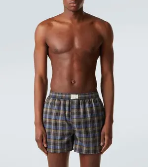 ERL Checked Cotton-blend Boxers