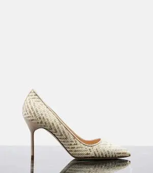 Manolo Blahnik Bb Woven Pumps - Beige