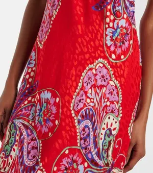 Rixo Maura Printed Halterneck Maxi Dress