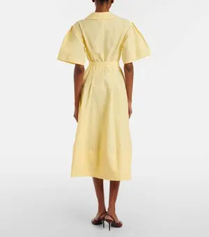 Simkhai Belted Cotton-blend Shirt Dress
