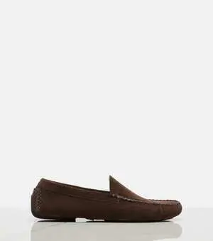 THE ROW Lucca Suede Loafers - Brown