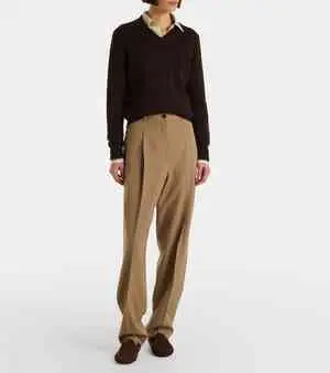 THE ROW Lucca Suede Loafers - Brown