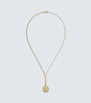 FOUNDRAE Wholeness Medium Pendant Necklace In 18kt With Diamond - Gold