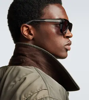 JACQUES MARIE MAGE Yves Square Sunglasses - Black