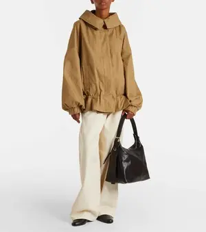 LEMAIRE Small Belted Leather Shoulder Bag - Brown