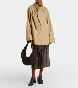 LEMAIRE Fortune Croissant Small Suede Shoulder Bag - Brown