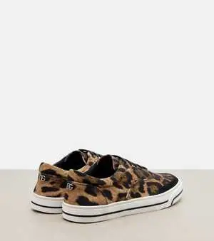 Dolce & Gabbana Leopard-print Canvas Sneakers