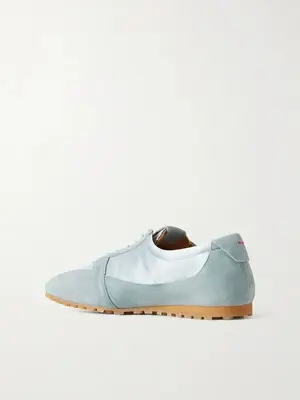 AeydĒ Uma Suede And Satin Sneakers - Blue