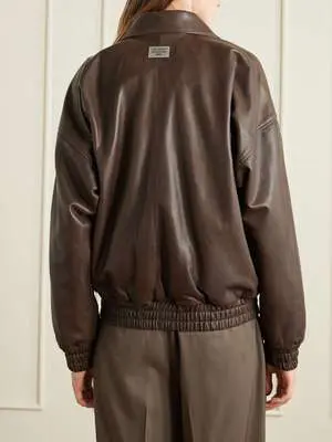 Acne Studios Leather Bomber Jacket