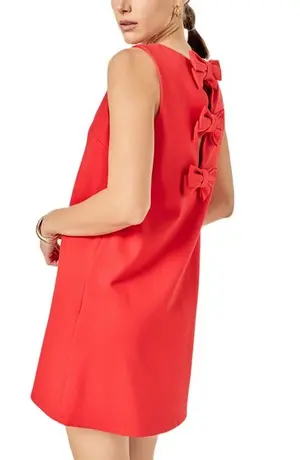 English Factory Bow Detail Sleeveless Shift Dress
