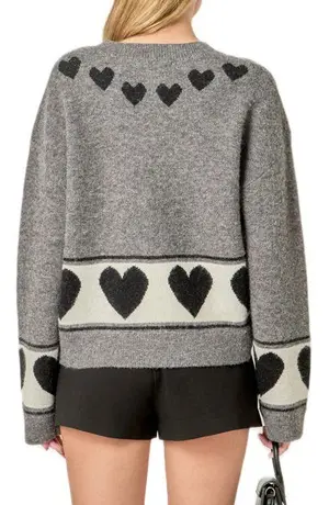 English Factory Cherry Heart Cardigan