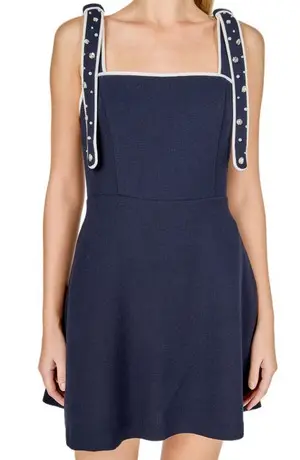 Endless Rose Bead Embellished Fit & Flare Minidress