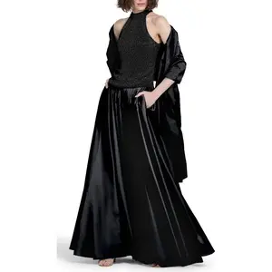 EMILY SHALANT Taffeta Wrap - Black