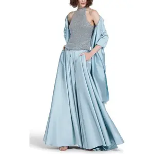 EMILY SHALANT Taffeta Wrap - Light Blue