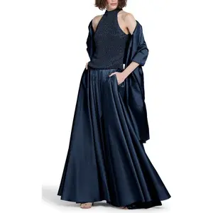 EMILY SHALANT Taffeta Wrap - Navy