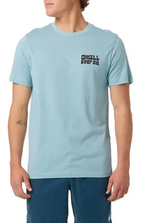 O'Neill De La Cruzer Classic Cotton Graphic T-shirt - Stone Blue