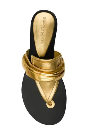Donna Karan New York Metallic Flip Flop - Gold