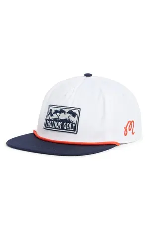 MALBON Torrey Pines Rope Snapback Cap - White