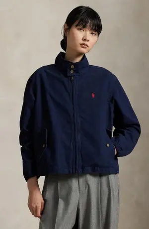 Polo Ralph Lauren Cotton Canvas Zip Jacket - Newport Navy