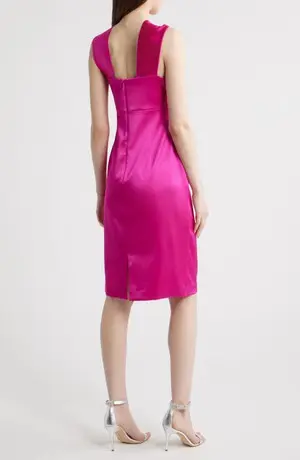 Eliza J Satin Cocktail Dress
