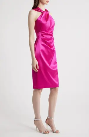 Eliza J Satin Cocktail Dress