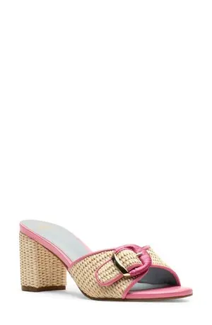 FRANCES VALENTINE Taylor Block Heel Sandal - Natural/pink
