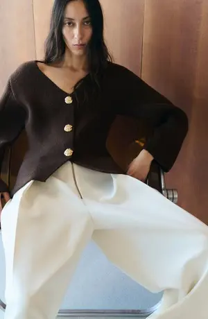 Mango V-neck Buttoned Cardigan