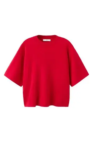 Mango Oversized Short Sleeve Sweater