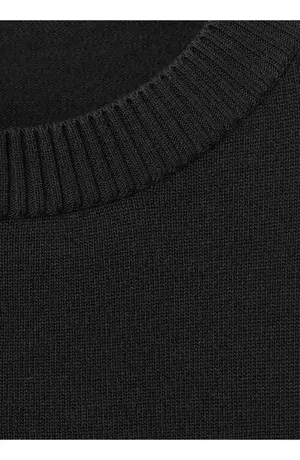 Mango Mixed Media Sweater - Black