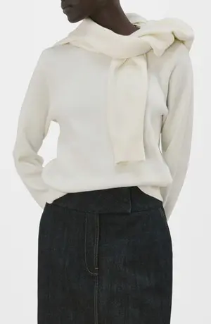 Mango Button Cuff Sweater