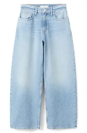 Mango Mid-rise Balloon Jeans - Medium Blue