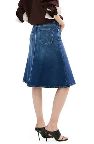 Mango Denim Midi Skirt