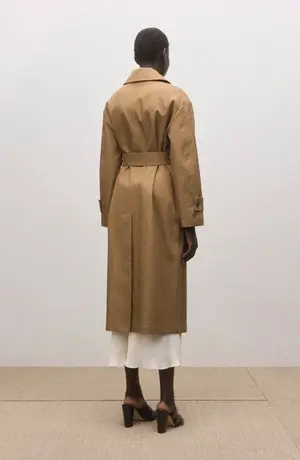 Mango Belted Cotton Trench Coat