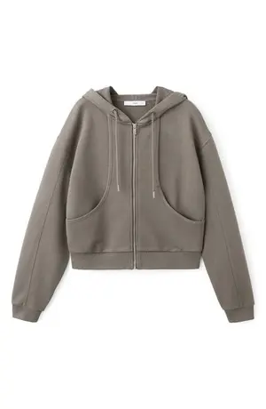 Mango Seamed Terry Zip Hoodie