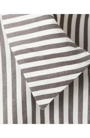 Mango Striped Cropped Button-up Shirt