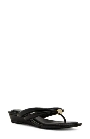 Anne Klein Bari Wedge Sandal Black