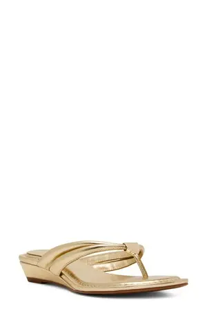 Anne Klein Bari Wedge Sandal - Gold