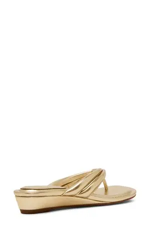 Anne Klein Bari Wedge Sandal - Gold