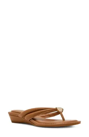 Anne Klein Bari Wedge Sandal Tan