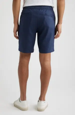 Bugatchi Aerolinen Linen Blend Shorts - Navy