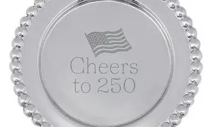 MARIPOSA Cheers To 250 Beaded Wine Plate