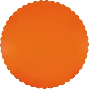 MARIPOSA Scalloped Set Of 2 Placemats - Orange