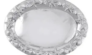 MARIPOSA Seashell Border Oval Platter