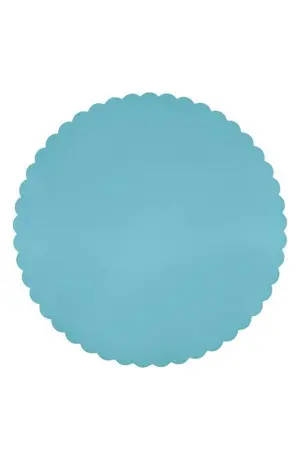 MARIPOSA Scalloped Set Of 2 Placemats - Teal