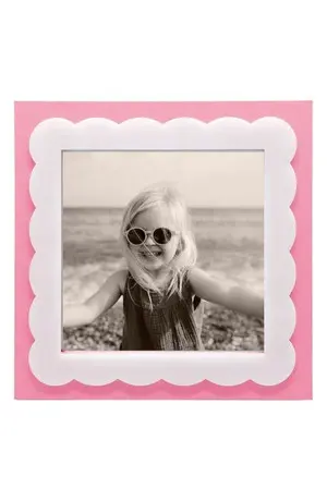 MARIPOSA Scallop 4 X 4-inch Picture Frame - Pink