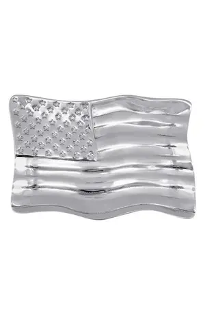 MARIPOSA American Flag Trinket Dish - Silver