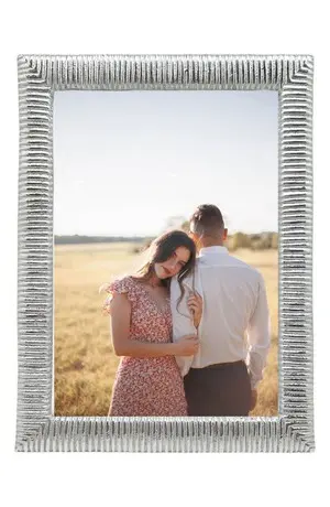 MARIPOSA Woven Texture 5 X 7-inch Picture Frame - Silver