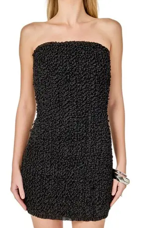Endless Rose Smock Detail Strapless Mini Dress