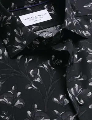 CHARLES TYRWHITT Non-iron Stretch Floral Print Shirt