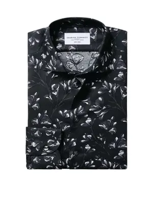 CHARLES TYRWHITT Non-iron Stretch Floral Print Shirt